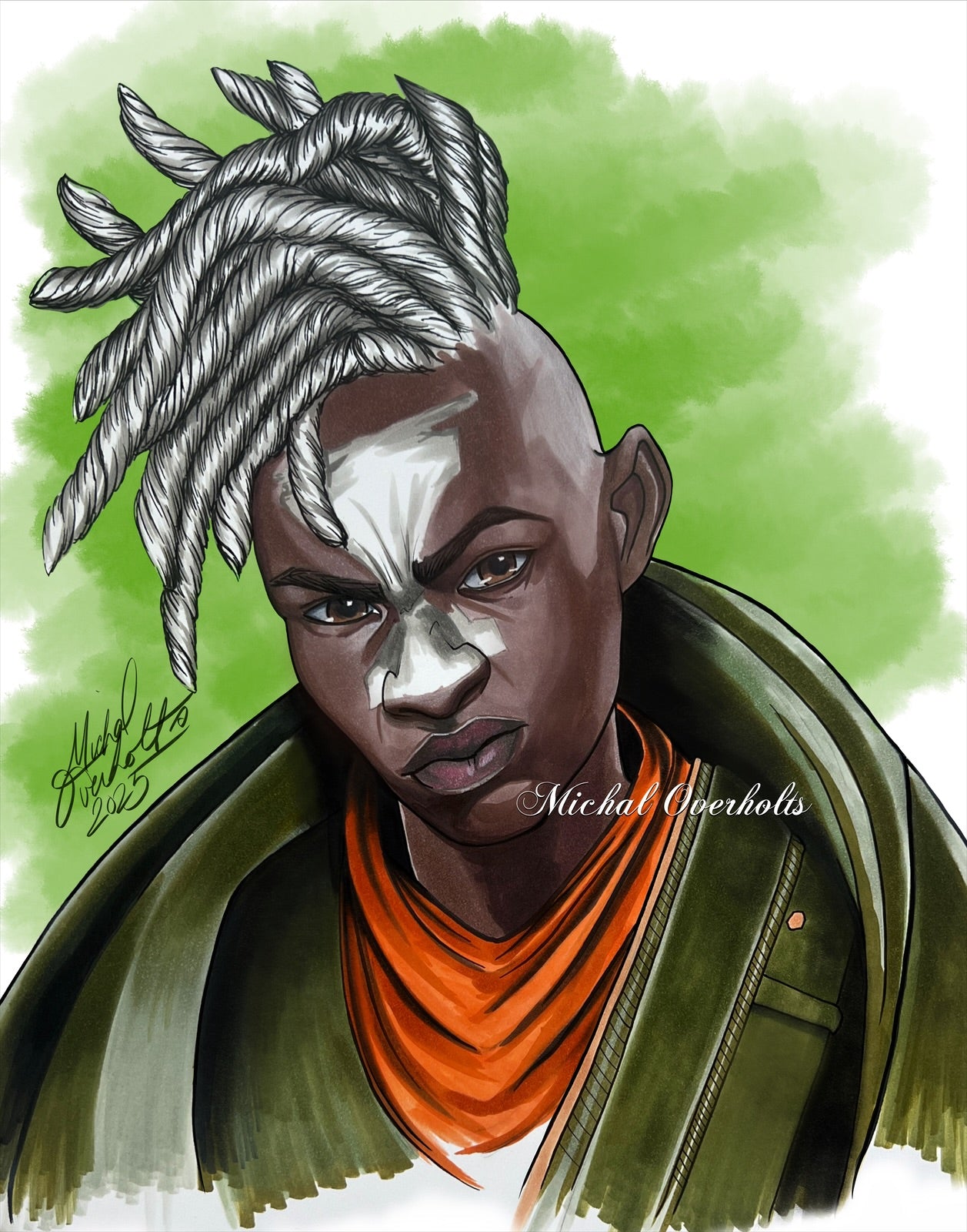 Ekko Arcane Full Color Drawing Print – Art By Michal Overholts