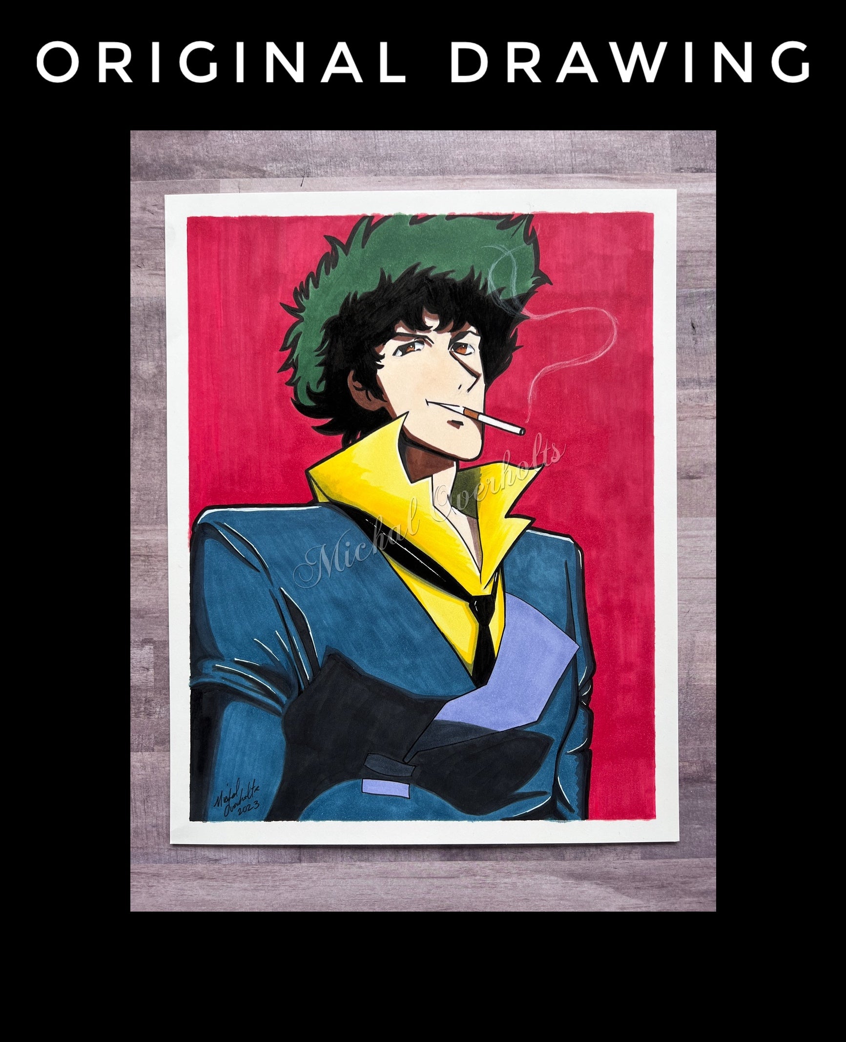 Original Drawing: Cowboy Bebop Spike Spiegel Marker Drawing – Art By ...